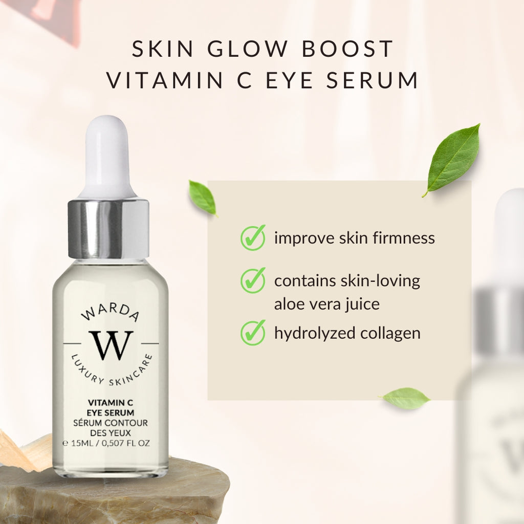 SKIN GLOW BOOST VITAMIN C EYE SERUM 15ml + VITAMIN C GLOW BOOST OIL-SE ...